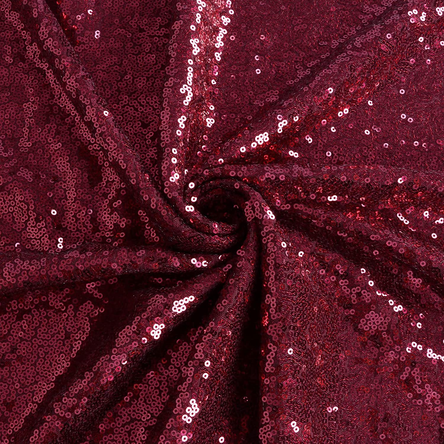 Buy Burgundy Sequin Fabric by the Yard for Stunning Creations