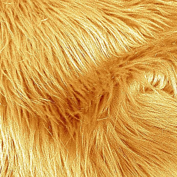 Buy Light Gold Faux Fur Fabric Online - Luxury Shaggy 60 Inch